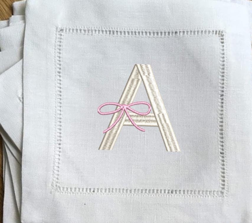 Bow Embroidery Font Machine Embroidery Design File for Instant Download ...