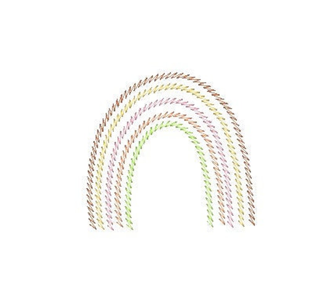 Rainbow Machine Embroidery Design, Boho Rainbow Embroidery, Instant ...