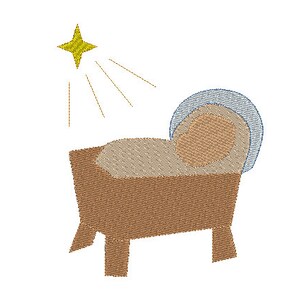 Manger Embroidery Design, Christmas Embroidery Design, Manger ...