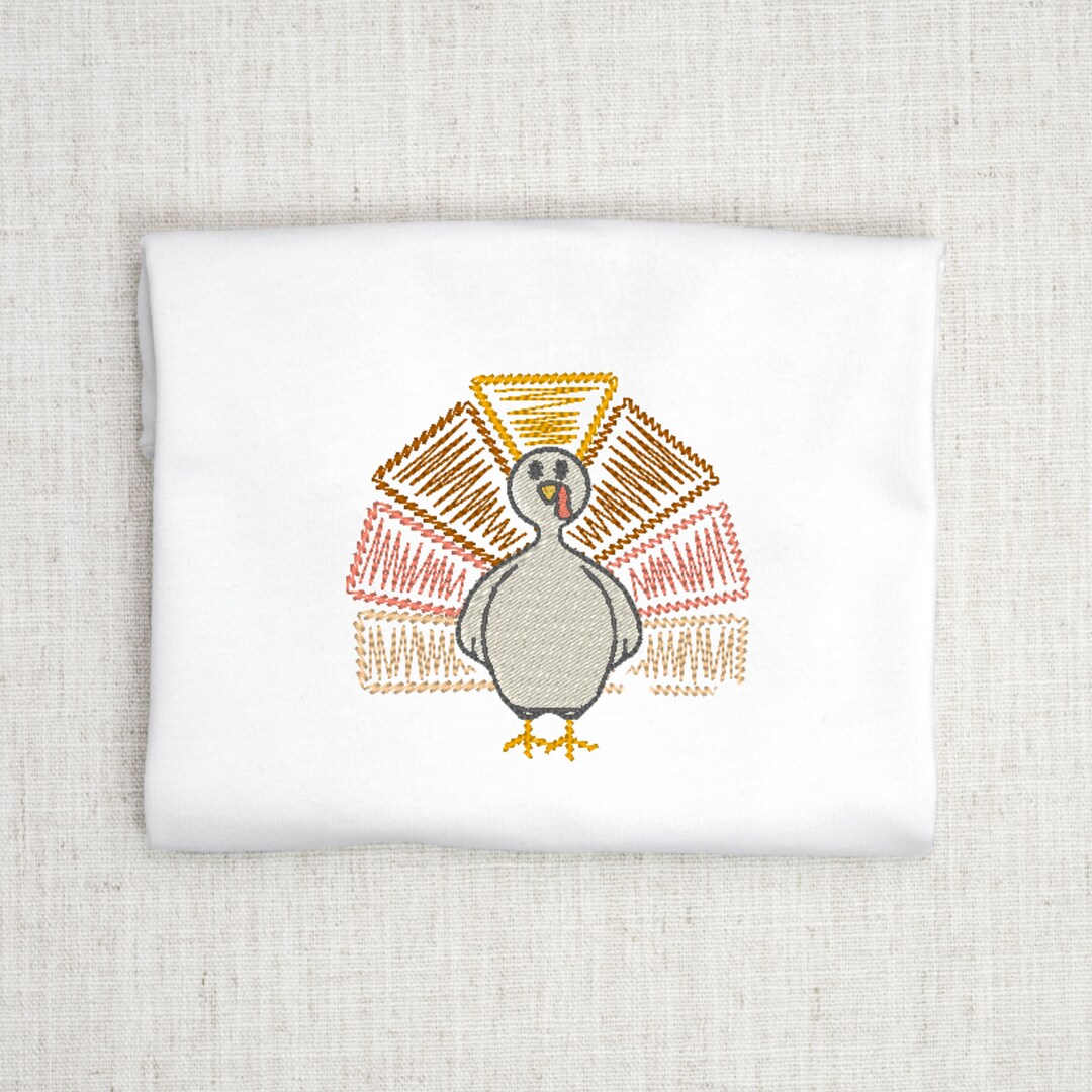 Turkey Scribble Embroidery Design Machine Embroidery Design File for ...