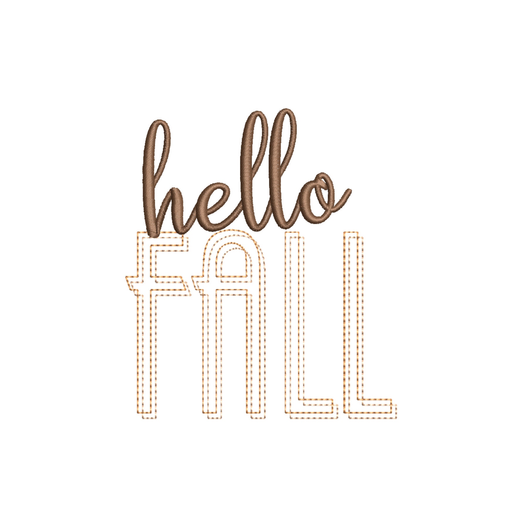 Hello Fall Embroidery Design Machine Embroidery Design File - Etsy