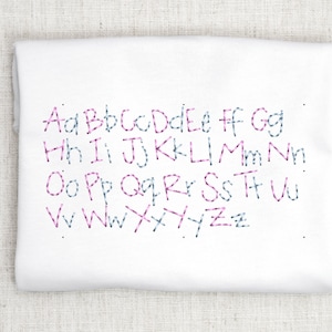 Bean Stitch Embroidery Font, Machine Embroidery Design File for Any ...