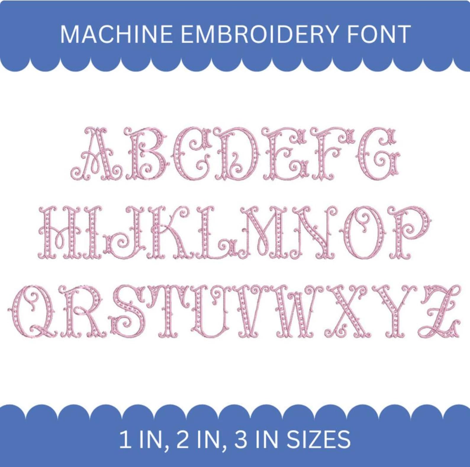 Monogram Crest Embroidery Frame With FONT Hydrangea Machine Embroidery ...