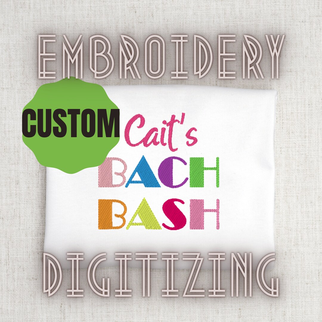 Custom Machine Embroidery Design Custom Embroidery Digitizing 3 Sizes ...