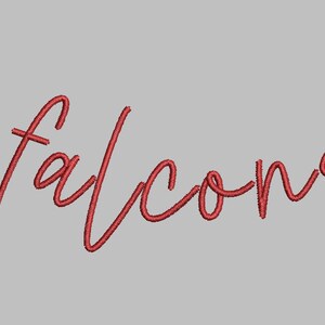 Falcons Embroidery Design for Collar or Neckline Team Embroidery Curved ...