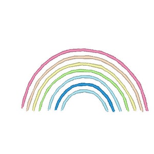 Simple Rainbow Machine Embroidery Design File for Beginners - Etsy