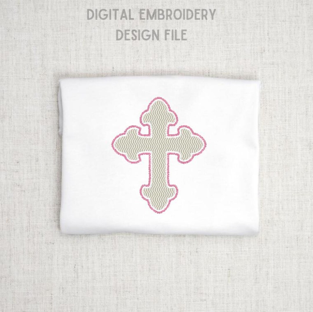 Cross Embroidery Design Easter Cross Embroidery Christian Embroidery ...