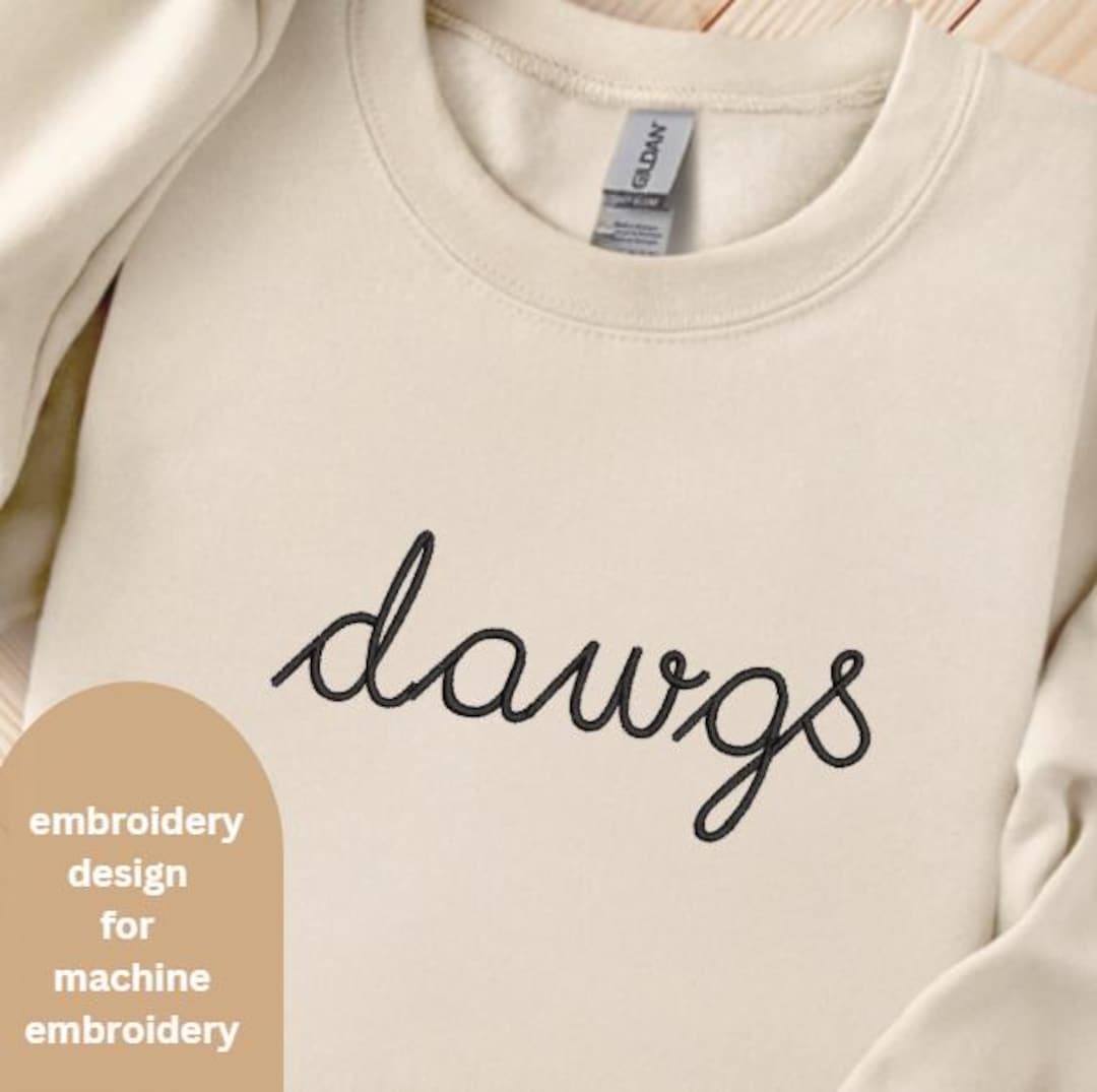 Dawgs Embroidery Design Team Embroidery Embroidery Font Machine ...