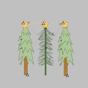 Vintage Rustic Farmhouse Christmas Tree Embroidery Design for Machine ...