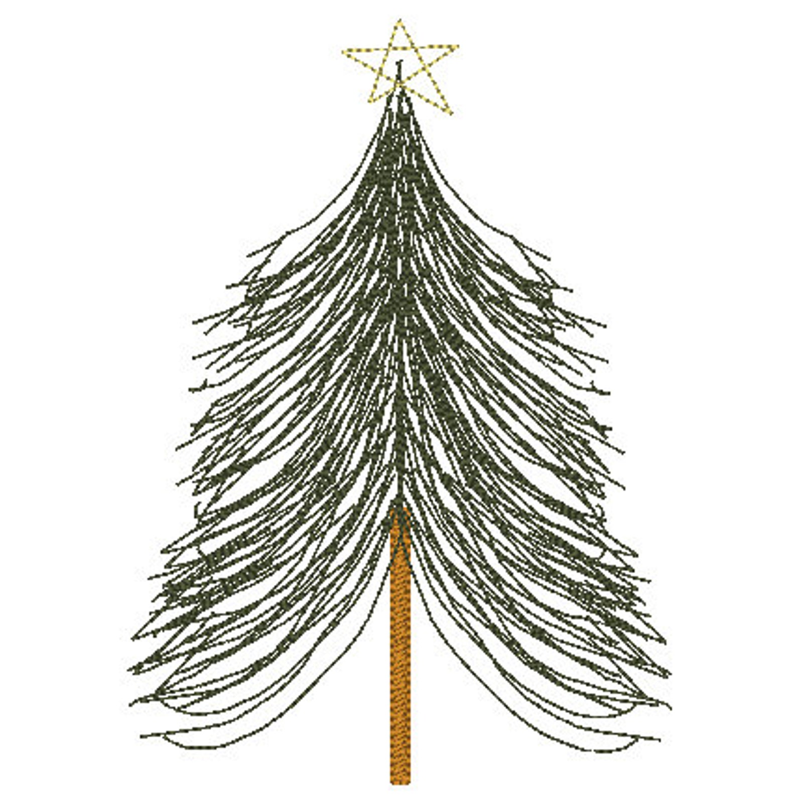 Vintage Christmas Tree Embroidery Design, Farmhouse Embroidery, Rustic ...