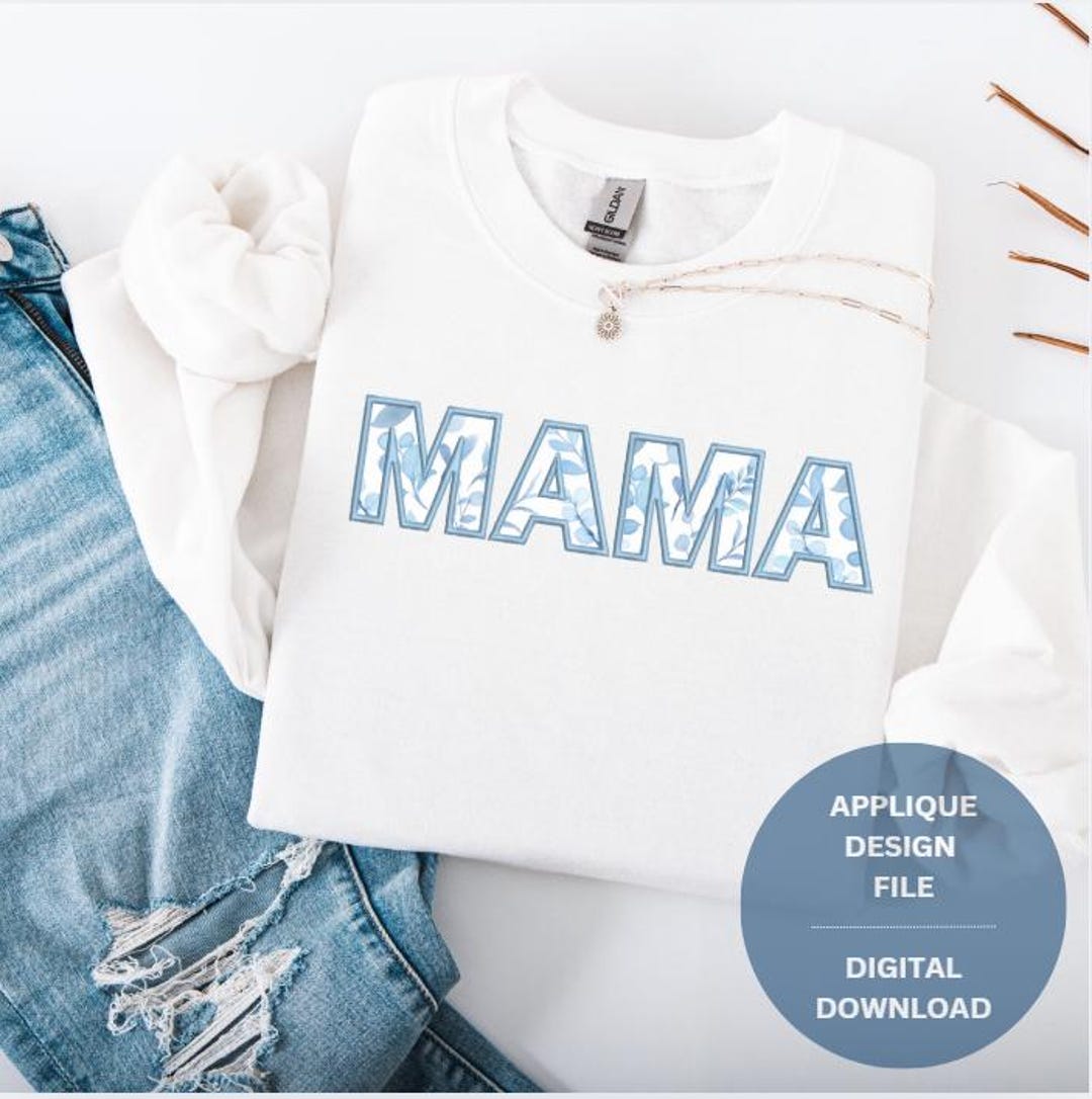 Mama Applique Design - Mama Embroidery - Embroidery Font - Machine ...