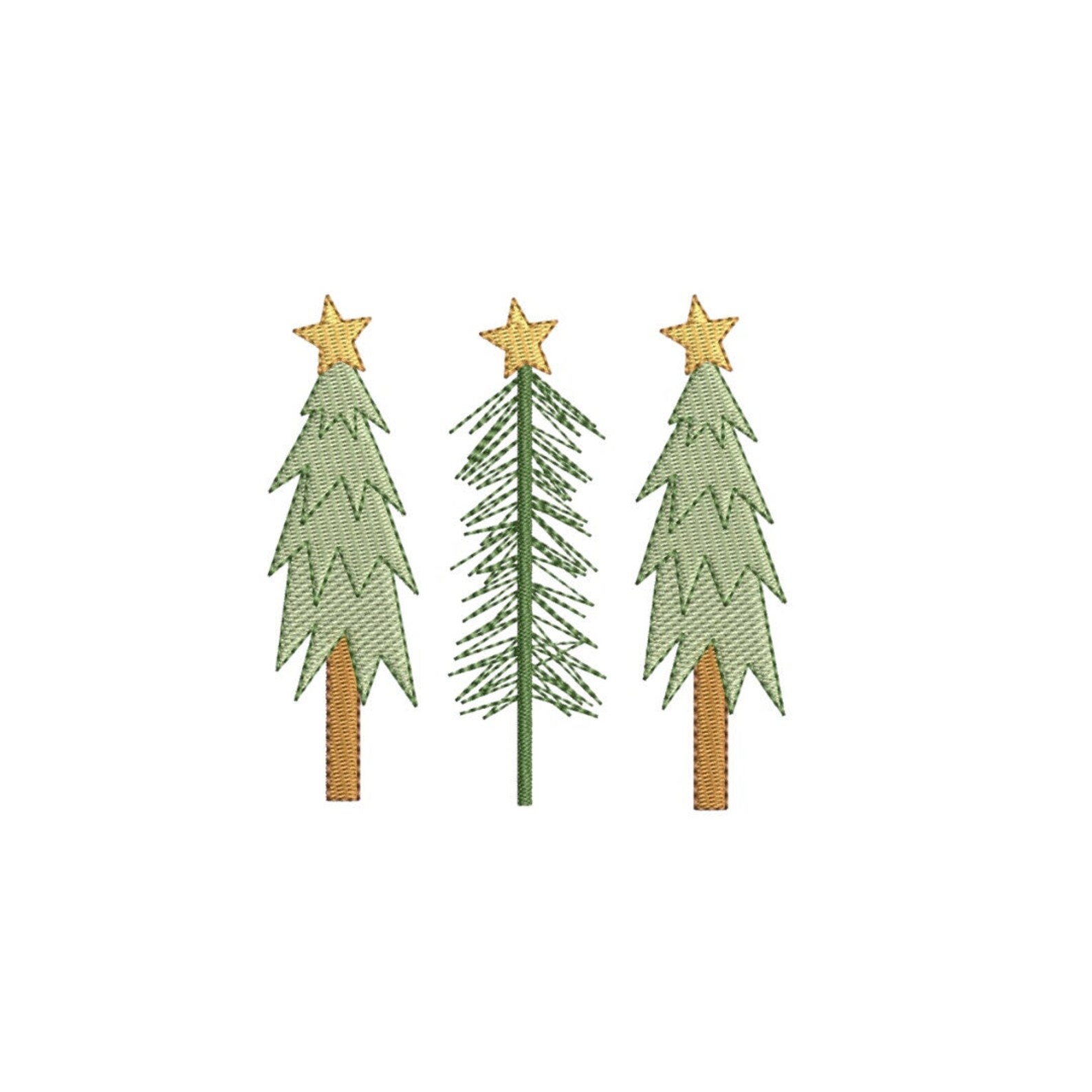 Vintage Rustic Farmhouse Christmas Tree Embroidery Design for - Etsy