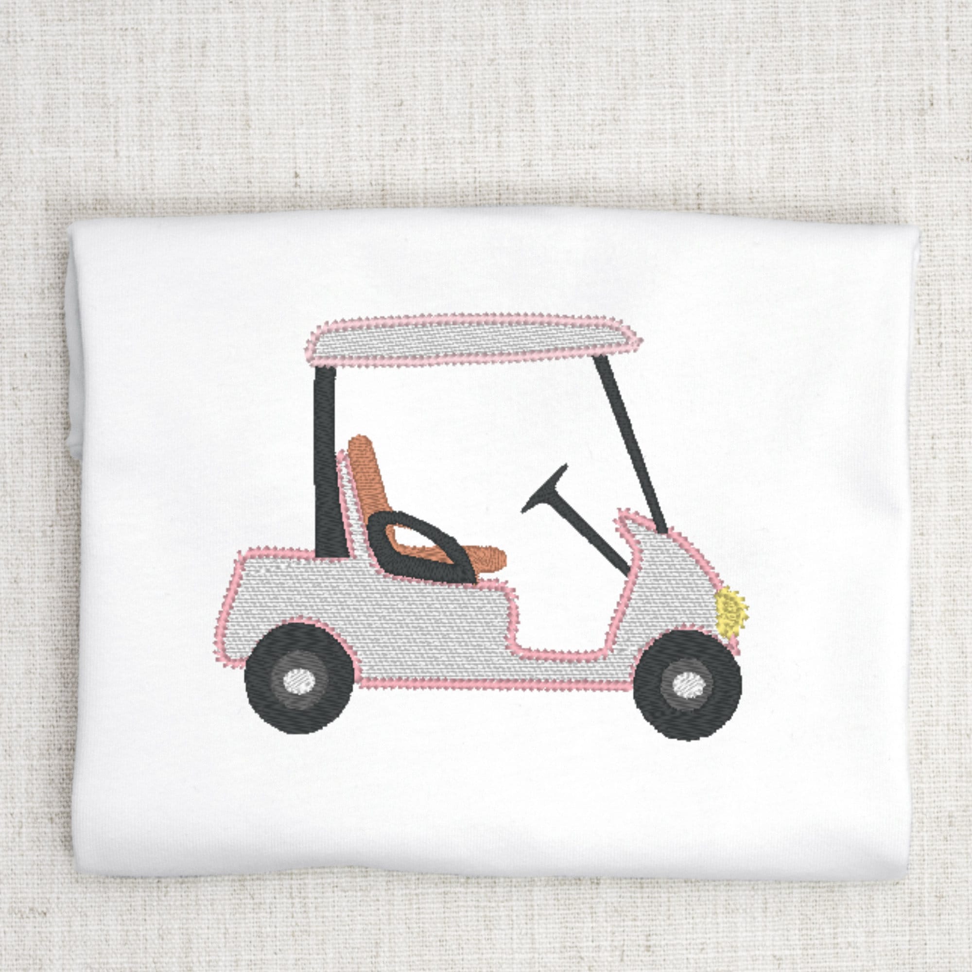 Golfcart Embroidery Design File for Summer. Golf Cart - Etsy