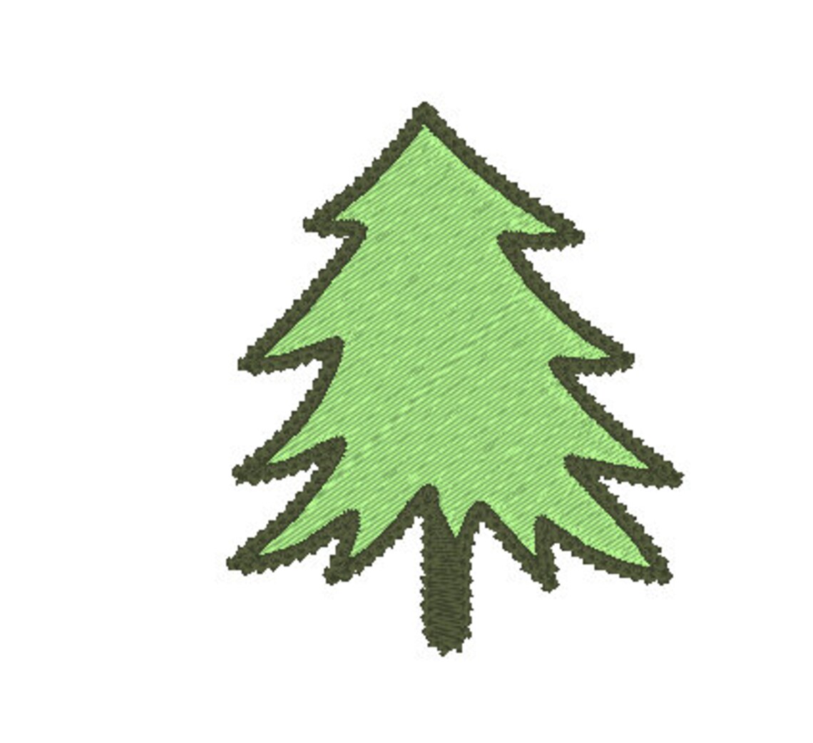 Christmas Tree Embroidery Design Christmas Embroidery - Etsy