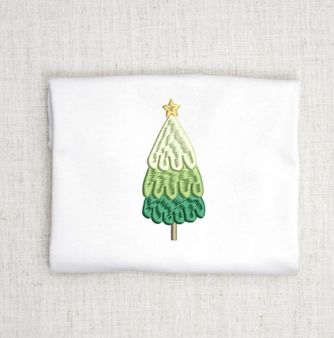 Christmas Tree Gradient Embroidery Design (digital Download) - Etsy