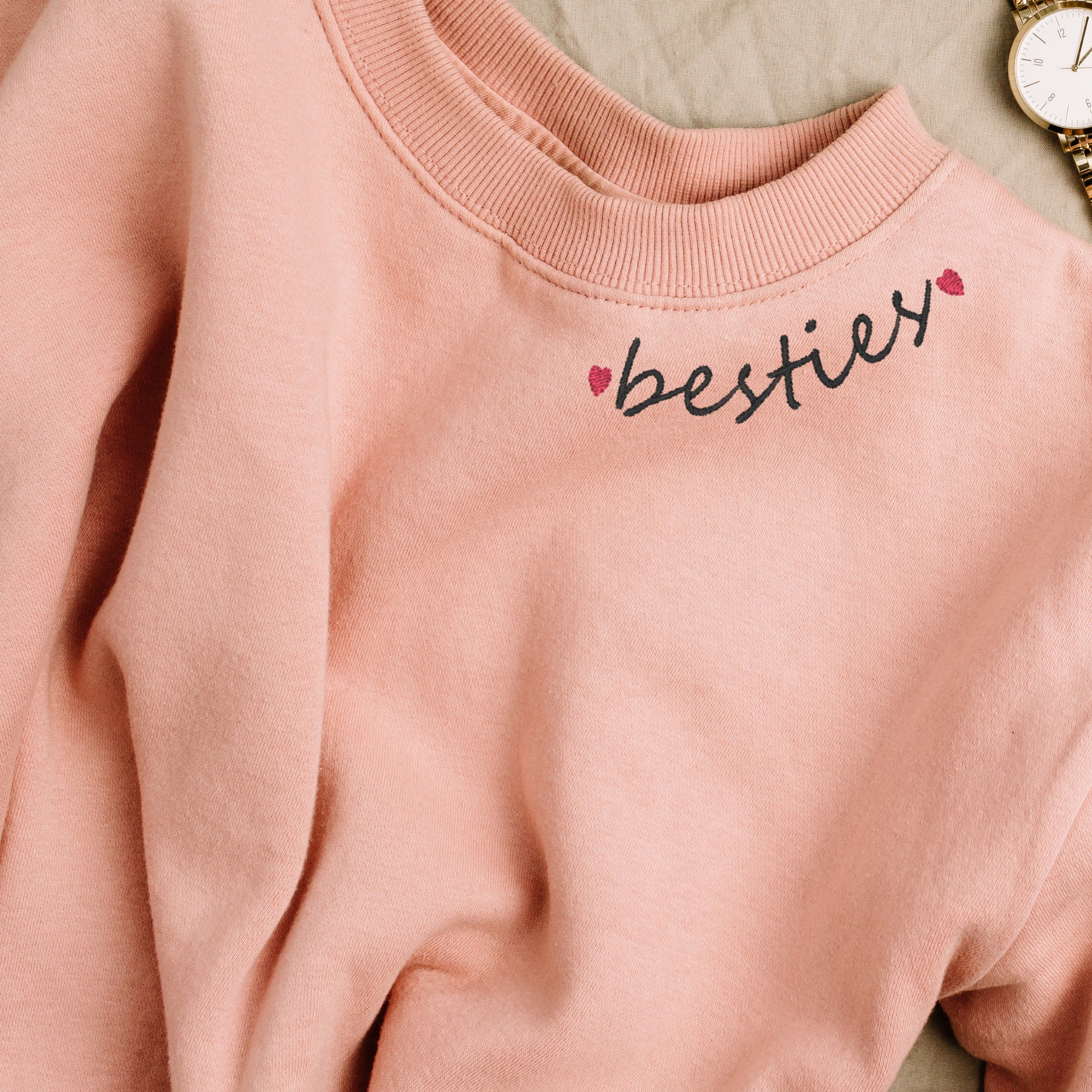 Besties Collar Embroidery Design, BFF Embroidery Design, Neckline ...