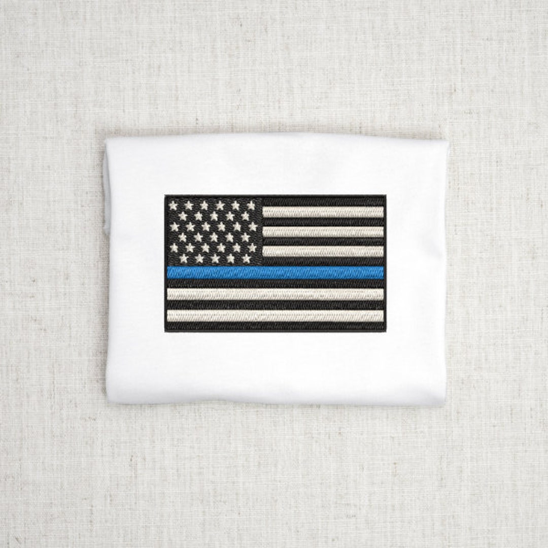 Blue Line Police Embroidery Design for Machine Embroidery, Blue Line ...