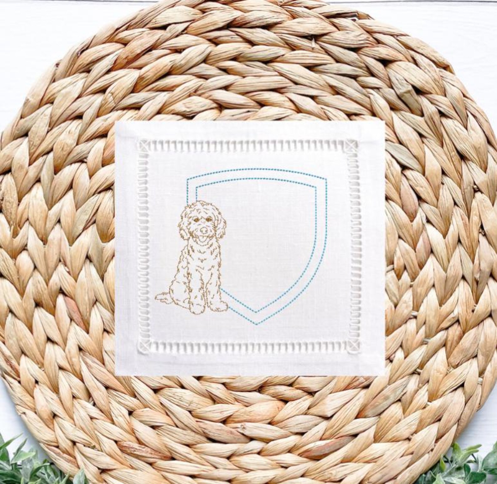 Goldendoodle Crest Embroidery Design – Digital Dog Monogram Frame for ...