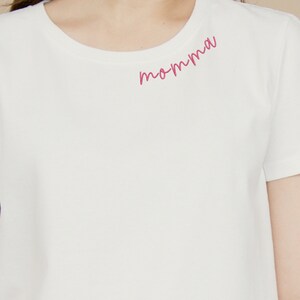 MOMMA Embroidery Design, Curved Neckline Machine Embroidery Design File ...