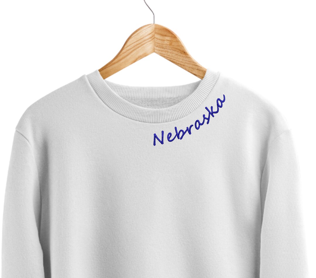Nebraska Collar Embroidery Design, Sports Embroidery, Machine ...