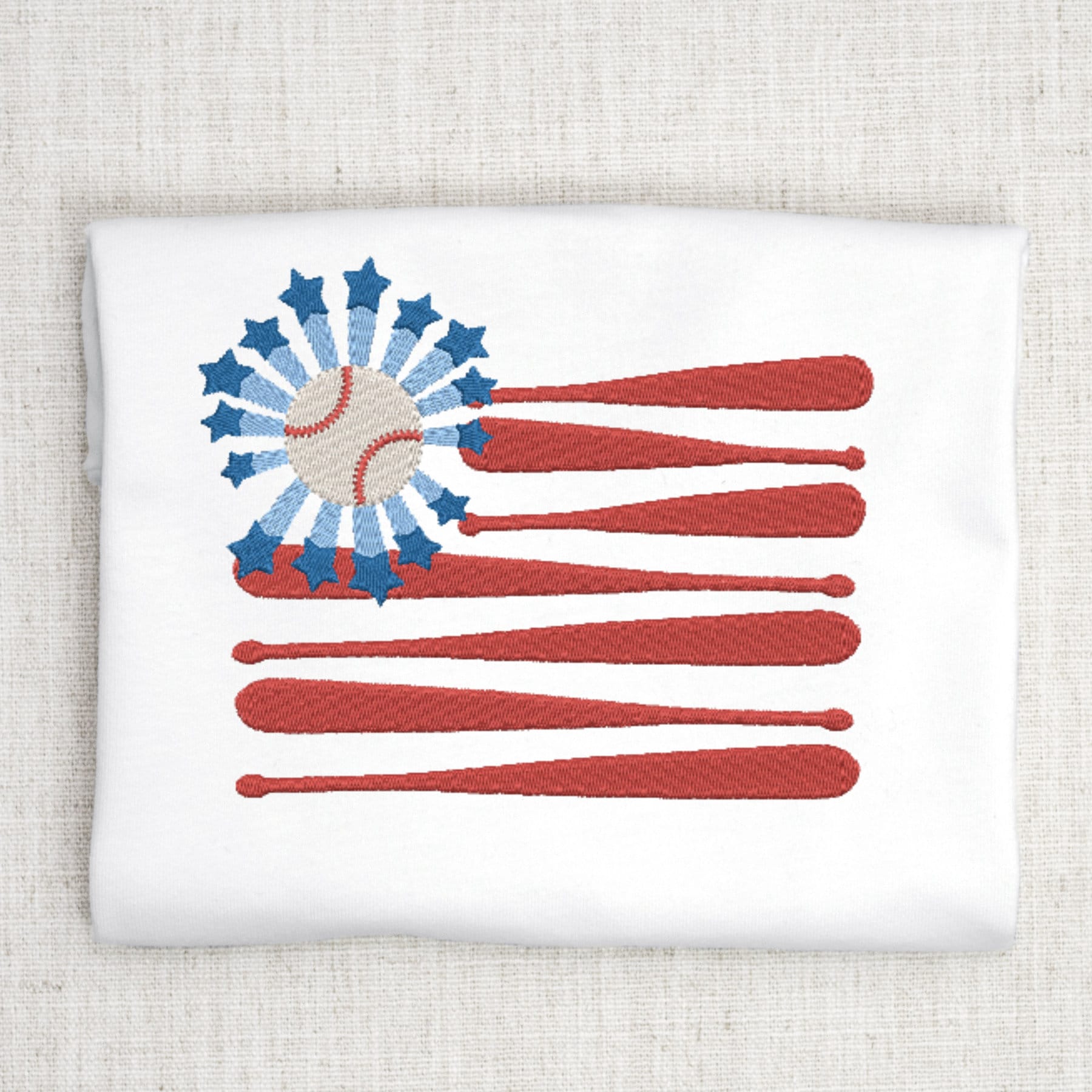 Baseball Flag Embroidery Design Stars and Stripes Embroidery USA ...