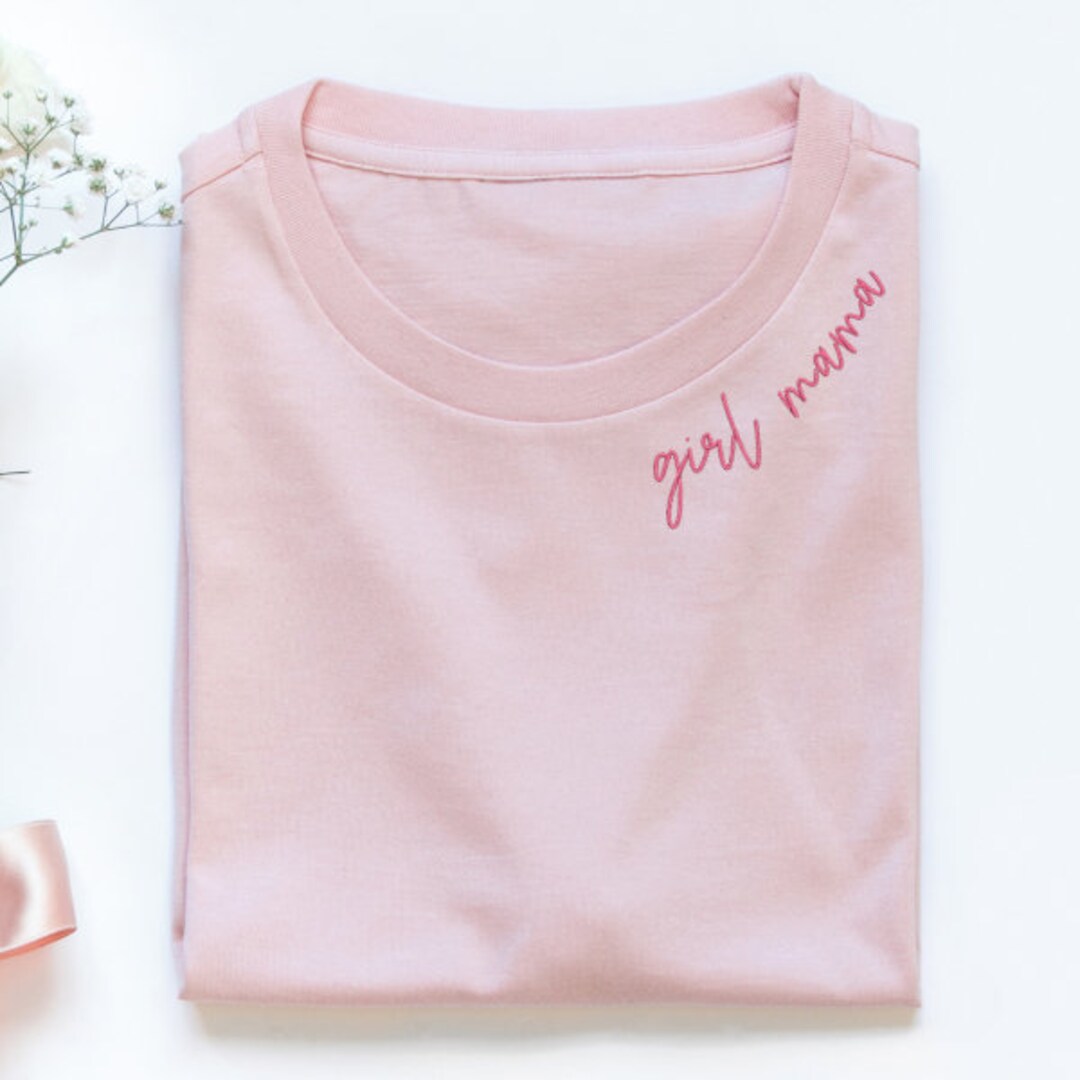 Girl Mama Embroidery Design, Girl Mama Collar Embroidery, Mama Collar ...