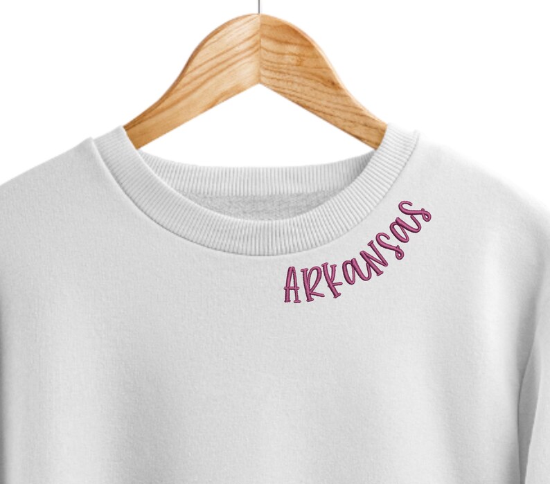 Arkansas Embroidery Design for Collar Team Embroidery Font Machine ...