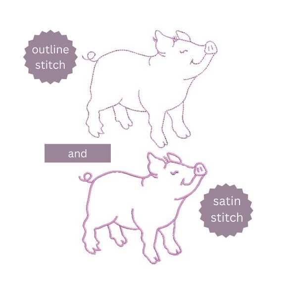 Pig Embroidery - Etsy