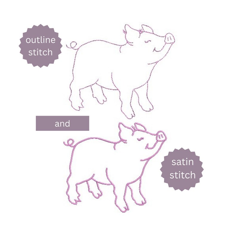 Pig Embroidery - Etsy