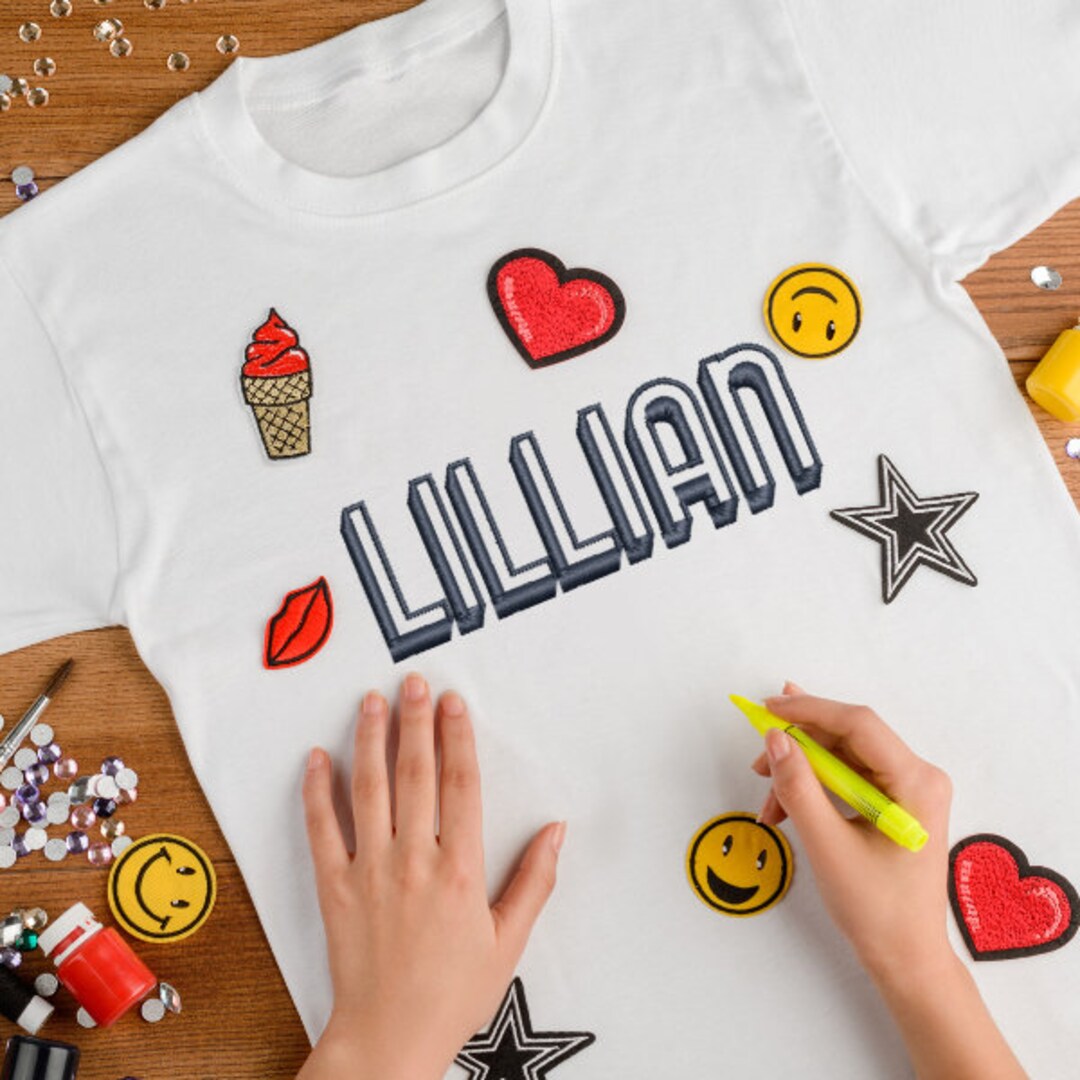 Color Me Embroidery, Custom Name Embroidery Design, Outline Embroidery ...