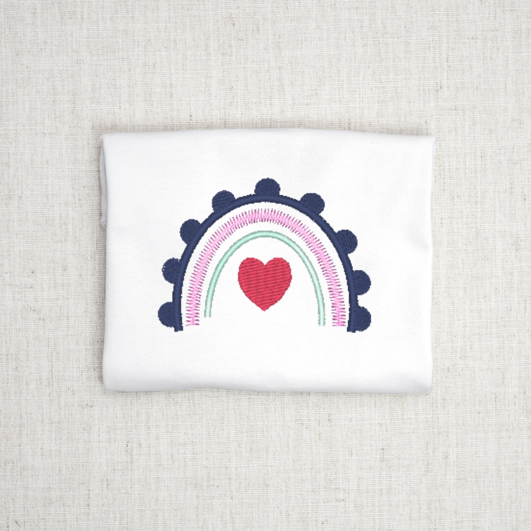 Hello spring rainbow embroidery design Boho spring rainbow design ...