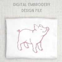 Pig Embroidery - Etsy