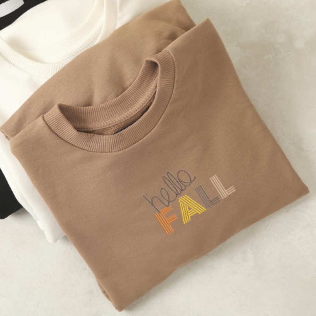 Hello Fall Embroidery Design, Fall Machine Embroidery, Simple Quick ...