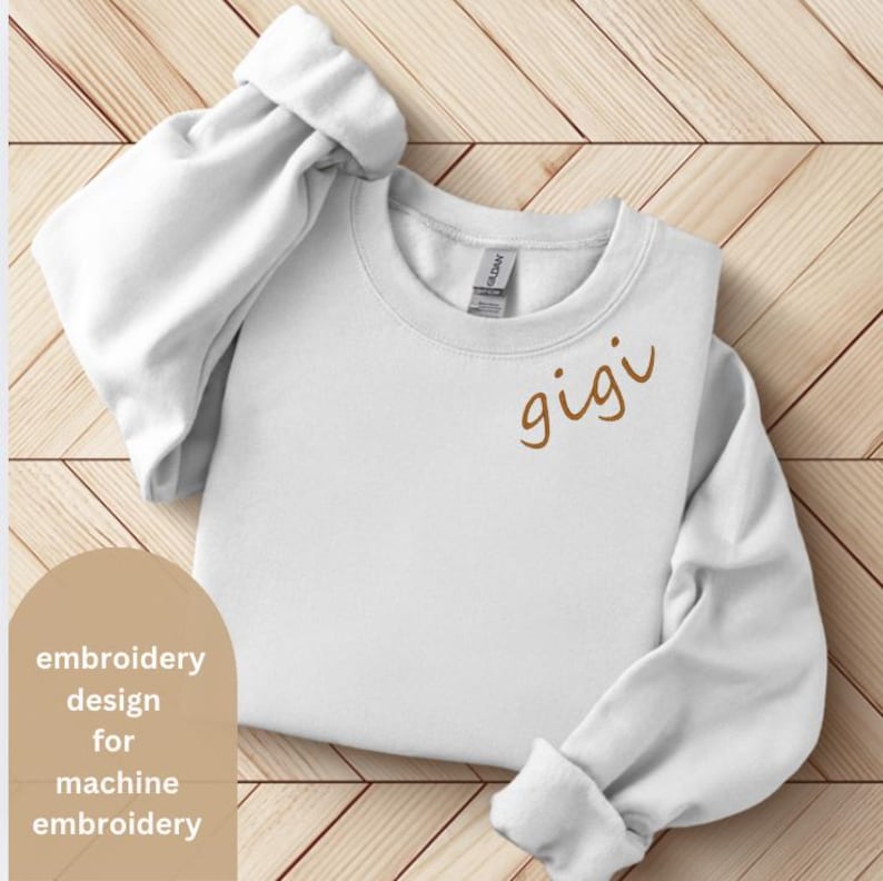 Gigi Collar Embroidery Design, Grandma Gift (digital Download) - Etsy