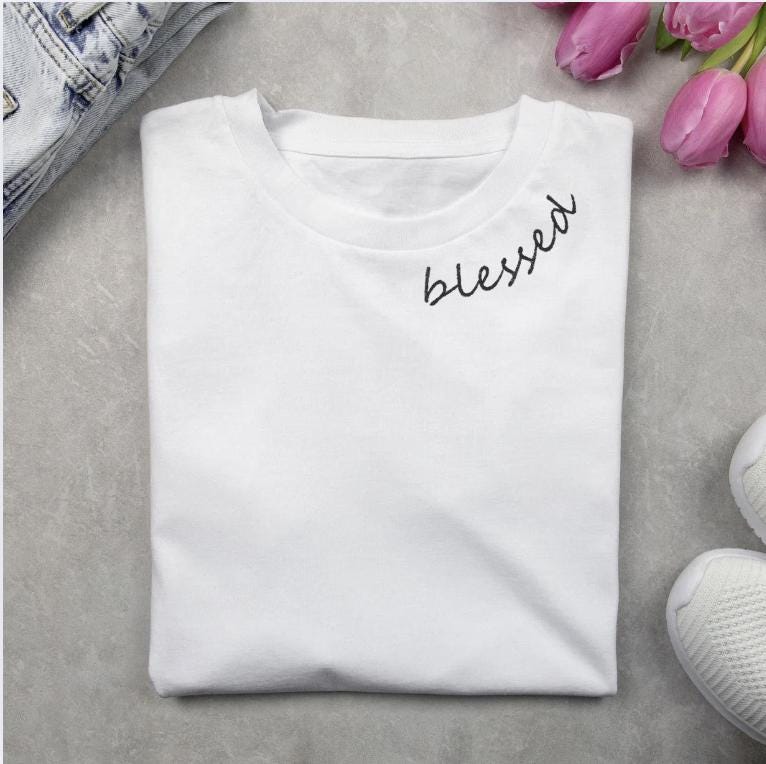 Blessed Embroidery Design Collar Embroidery for Neckline Digital ...