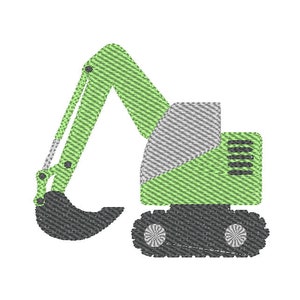 Excavator Embroidery Design, Construction Machine Embroidery, File for ...