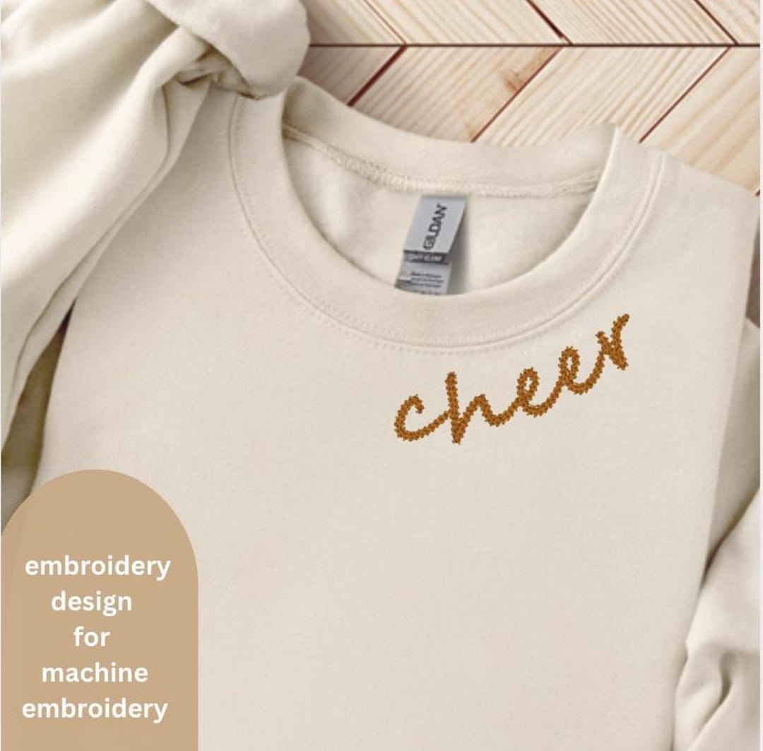 Cheer Collar Embroidery Design for Neckline Machine Embroidery File ...