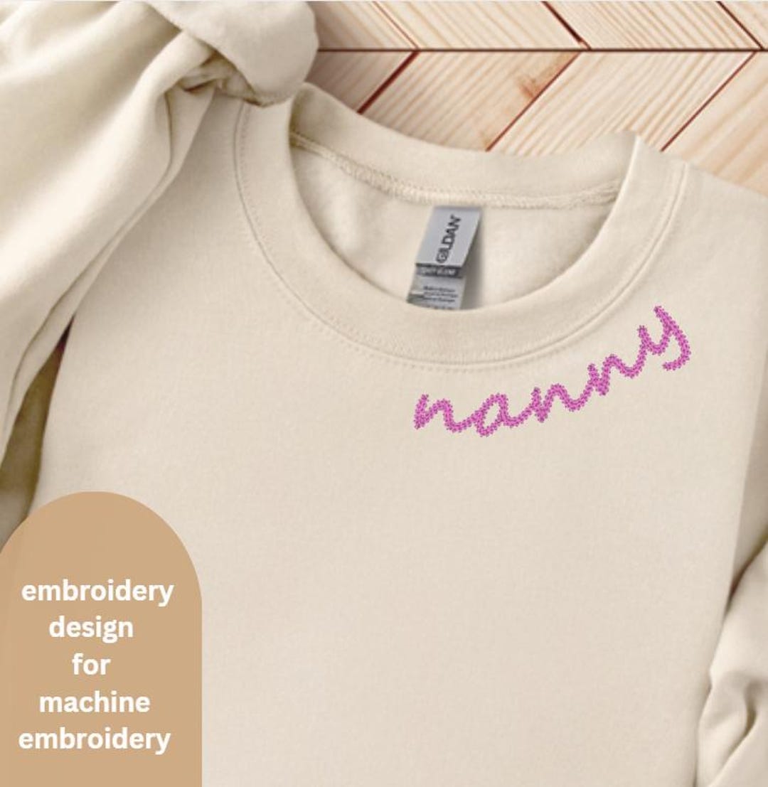 Nanny Embroidery Design File Nanny Machine Embroidery Design Collar or ...