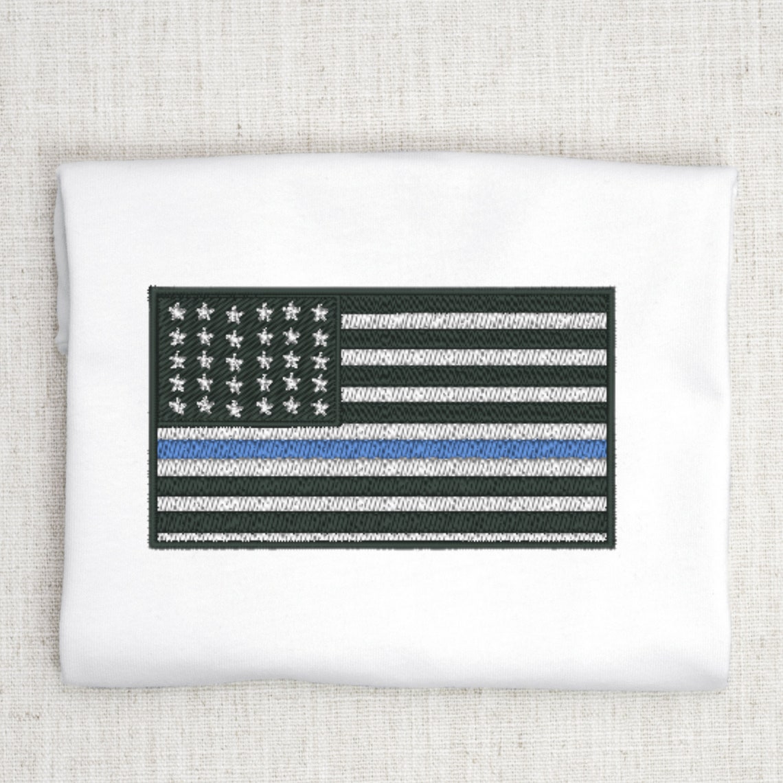 Blue Line Police Embroidery Design for Machine Embroidery | Etsy