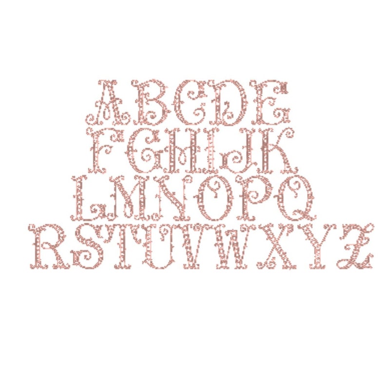 Fancy Embroidery Font Machine Embroidery Design File for - Etsy
