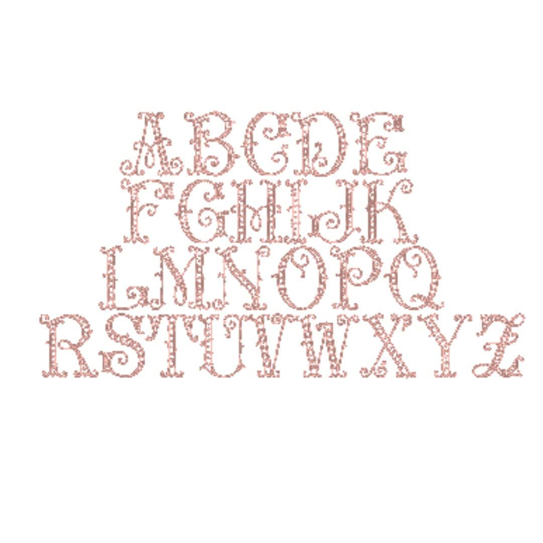 Fancy Embroidery Font Machine Embroidery Design File for - Etsy