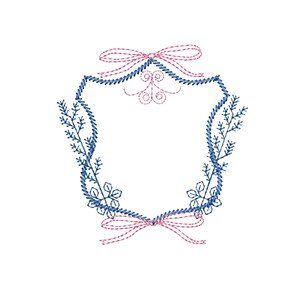 Family Crest Embroidery Design, Monogram Crest Embroidery, Monogram ...