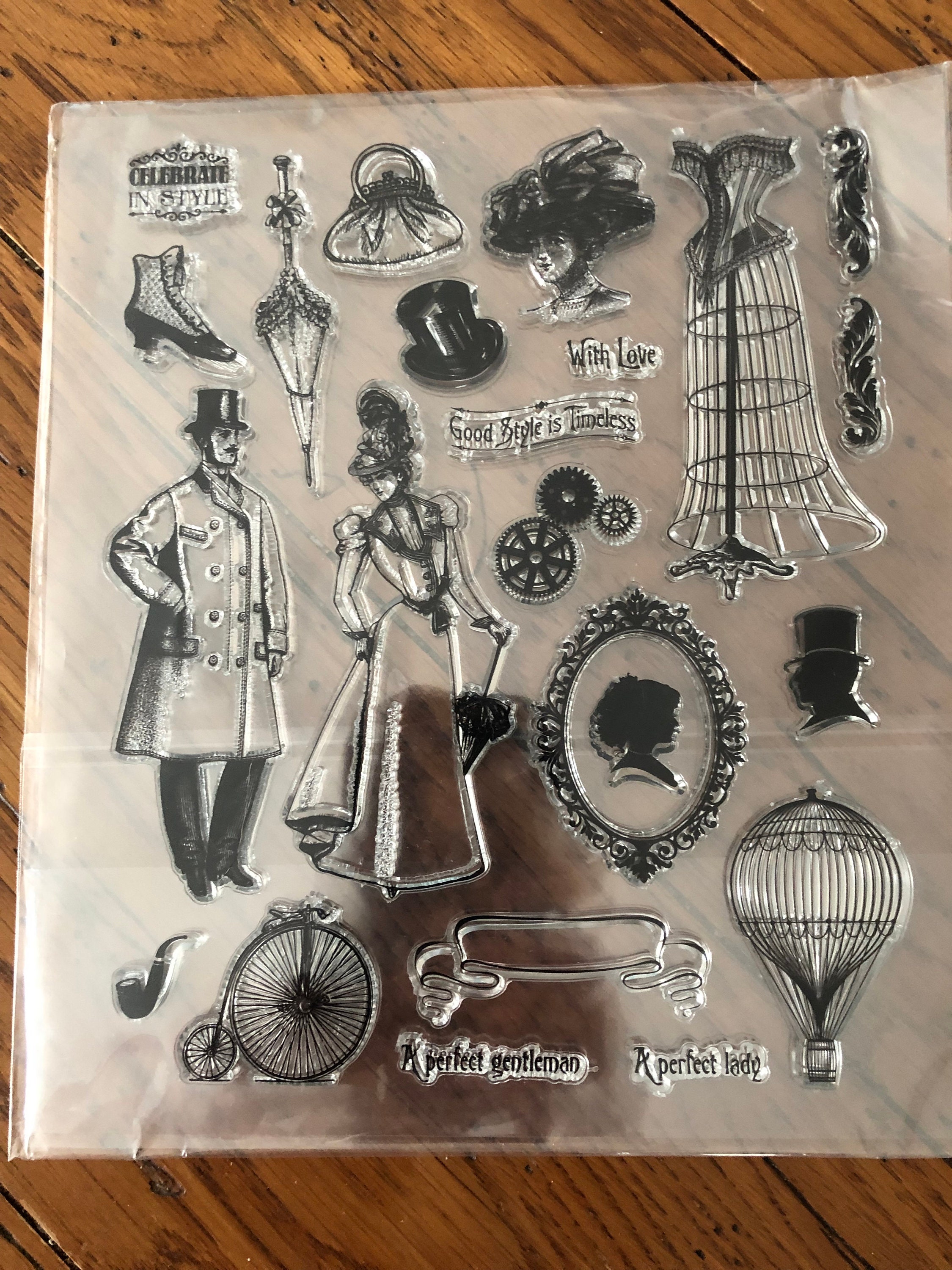 Victorian Dress Stamp Sheet Acrylic Unbranded Large Sheet - Etsy