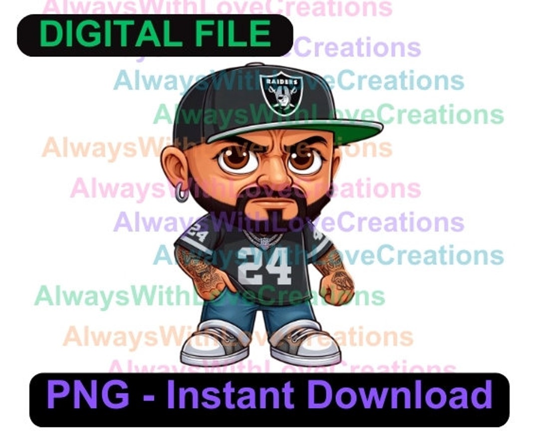 Chicano Cholo Fan Football Raiders fan Art Digital Image PNG File ...