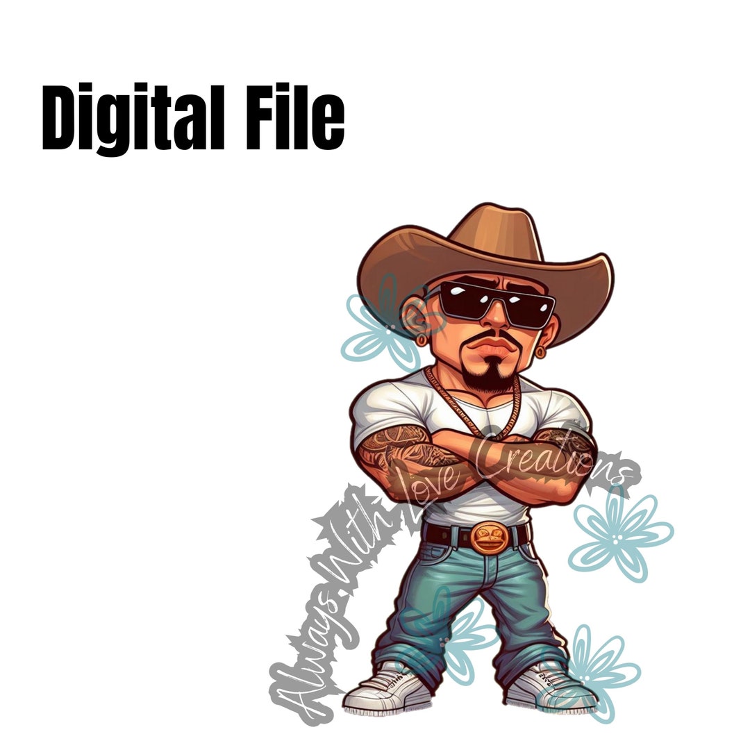 Cholo Cowboy Chicano Digital File / PNG / Clip Art/ Digital Print ...