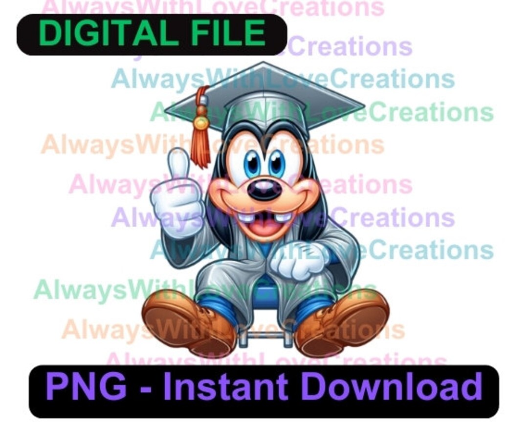 Goofy Graduation fan Art Digital Image PNG File Instant Download - Etsy