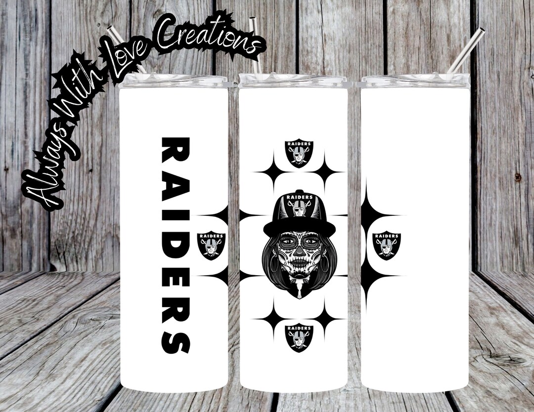 Raiders 20oz Sublimation Skinny Tumbler Digital File Wrap - Etsy