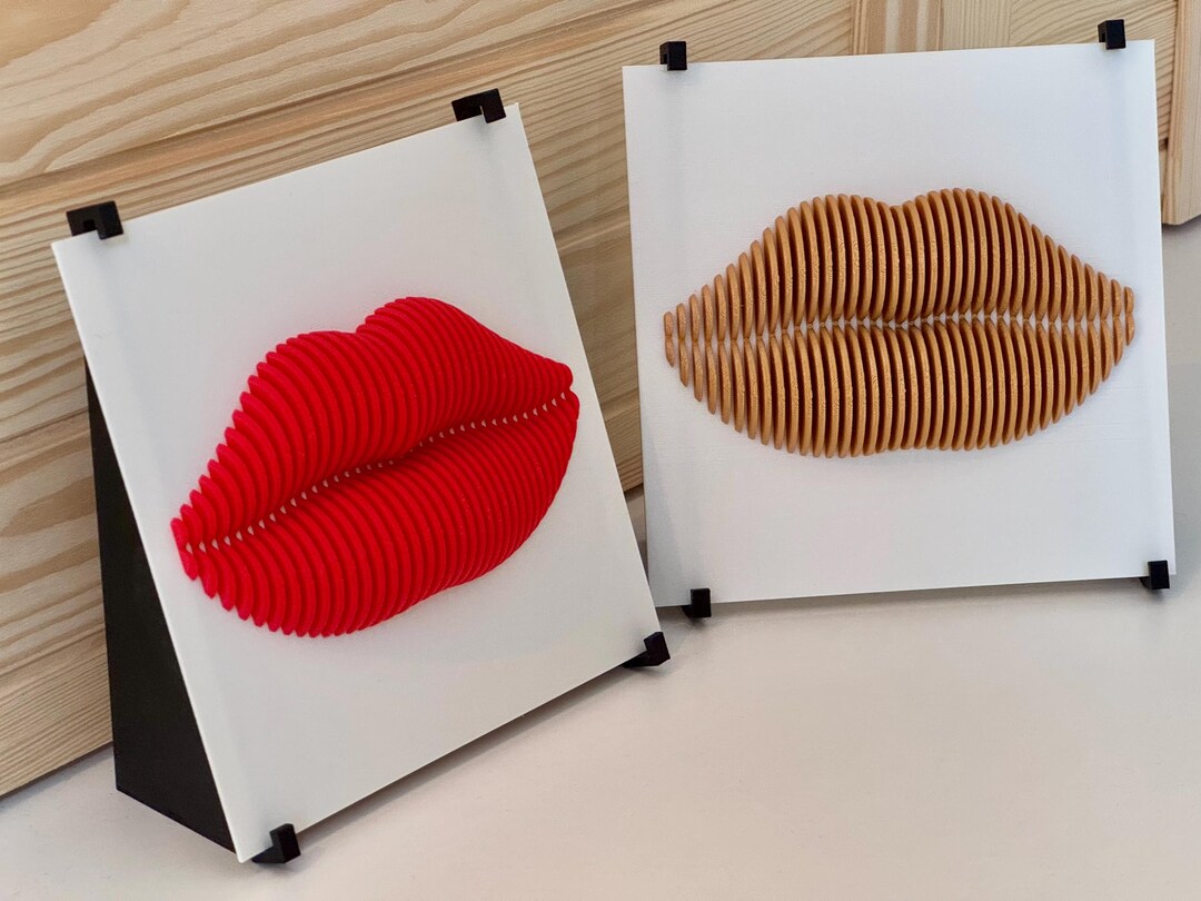 Lips Sculpture | Luscious Layers | Pop Art Parametric Lip Sculpture - Etsy