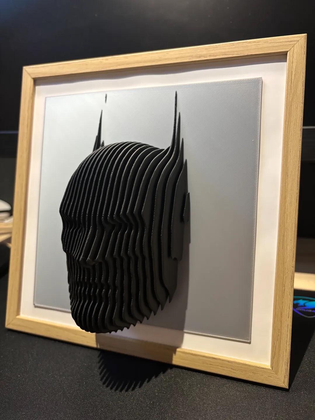 Batman Head Sculpture 3D Printed DC Superhero Statue Nerdy Home Decor ...