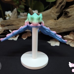 Pastel Rainbow Dragonfly Straw Topper 3D Printed Articulated Fidget - Etsy
